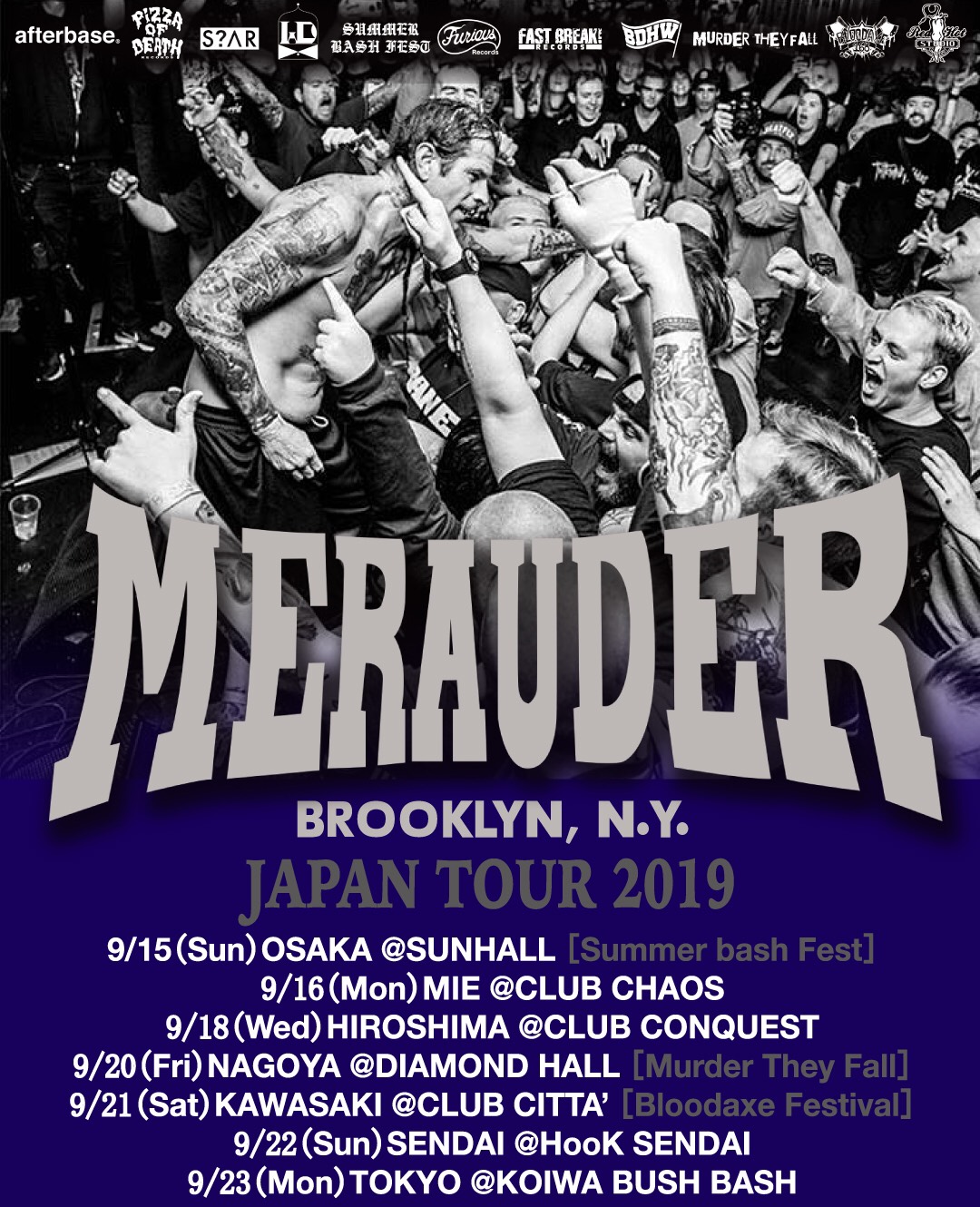 NYハードコア・シーンの雄、MERAUDERの来日公演にSANDのサポートが決定！ | PIZZA OF DEATH RECORDS